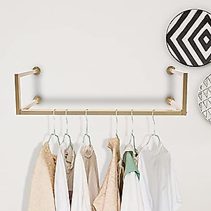 simimasen 39" Wall Mounted Garment Rack Heavy Duty Iron Clothes Rack Garment Clothes Hanging Rod Multi-Purpose Hanging Rod For Closet Storage