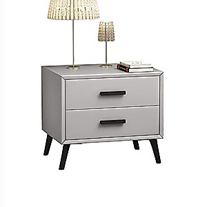 SJYDQ Simple Nordic Storage Bedside Table, Creative Small Bedroom Mini Leather Art Bedside Table