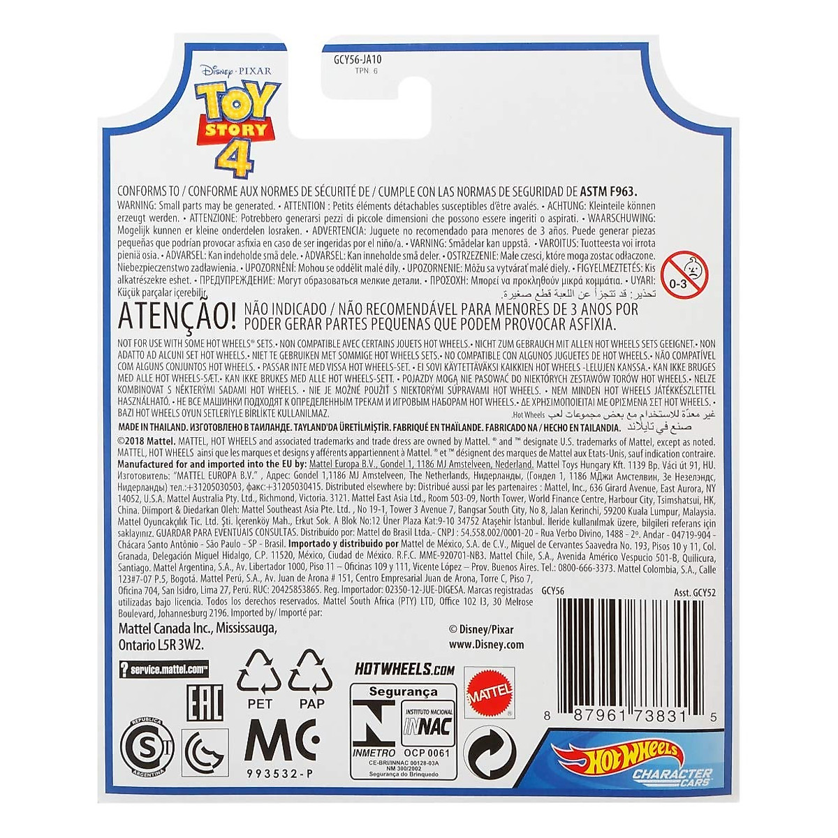 Hot Wheels Toy Story 4 Character Car Rex