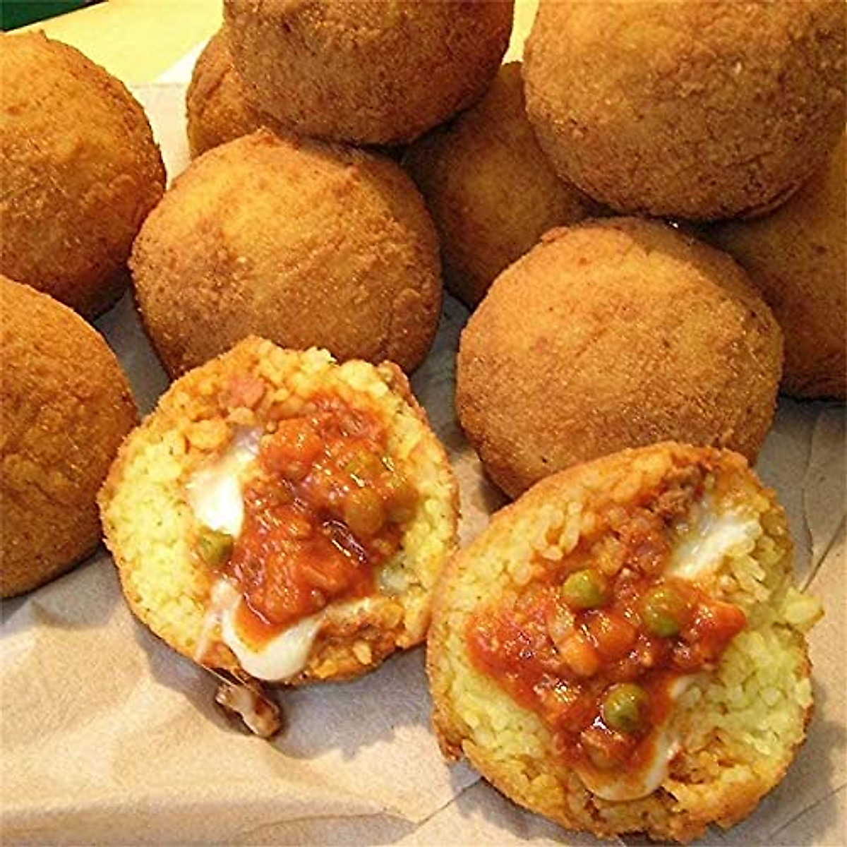 Arancini Maker Mold,160 Grams DIY Rice Ball Mold,Multipurpose Rice Ball Maker Shake,Homemade Stuffed Meat Point Ball for Kitchen Sushi Tool (Round)