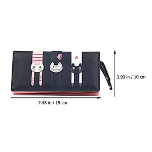 CALLARON Mini Clutch PU Leather Wallet Long Women's Wallet Fashionable and Cute Long Wallet Ladies Student Wallet Kids Wallet
