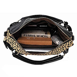 Cayla Women Leopard Print Shoulder Bag Totobag Large Hobo Purse with Tassel (Leopard Print)