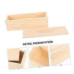 HAKIDZEL toast mold unfinished treasure chest wood bread container kitchen loaf pan nonstick bread pan wood bread bin soap container toast DIY baking mold wooden with cover baking tools
