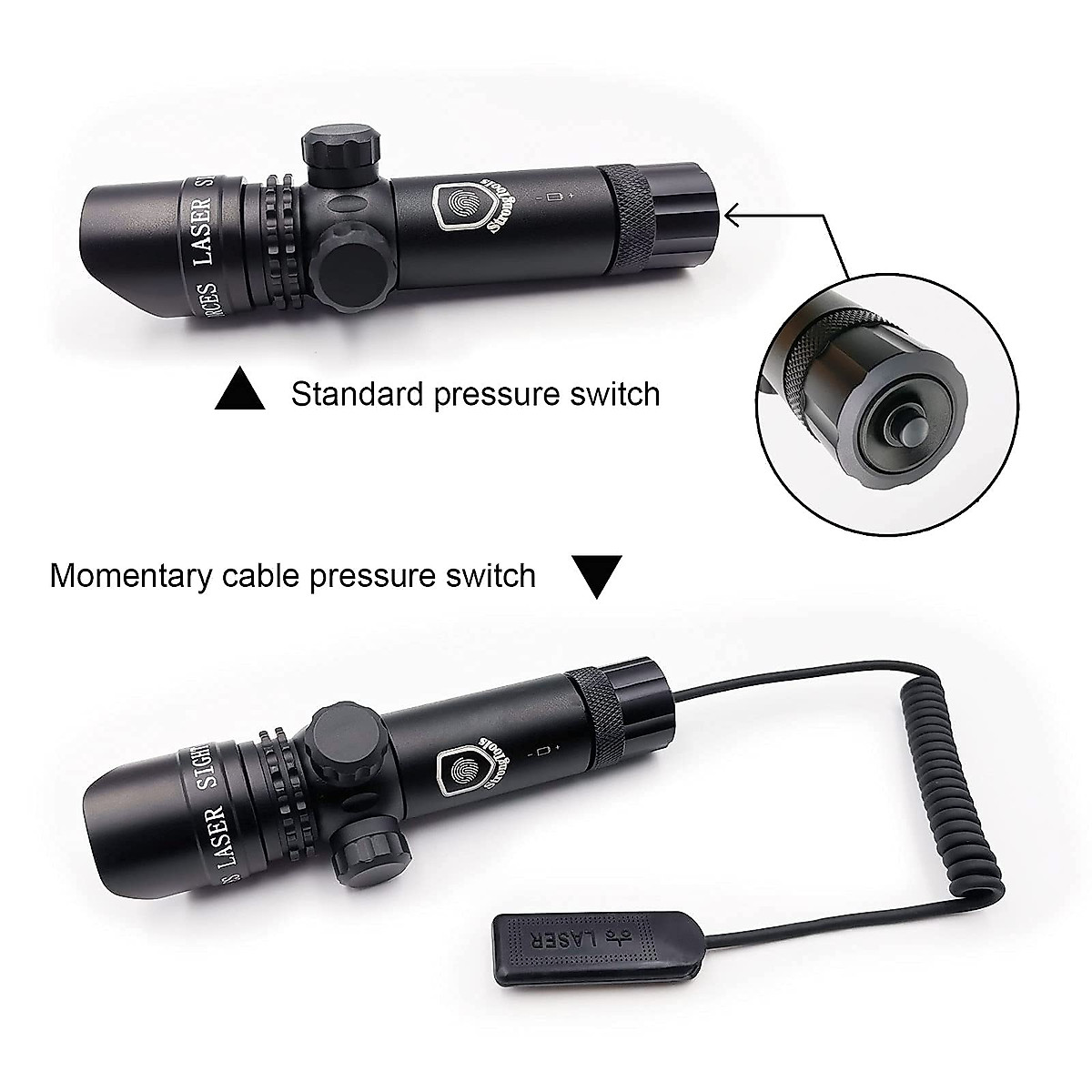 StrongTools Waterproof Green Dot Laser Sight Adjustable Sight for Rifles & Shotguns with Mounts and Cable Press Switch