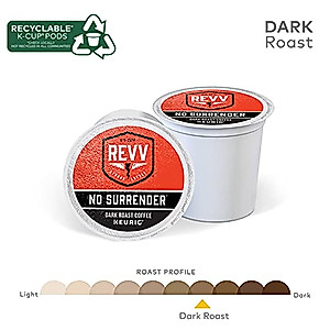 REVV No Surrender, Single-Serve Keurig K-Cup Pods, Dark Roast Coffee, 96 Count