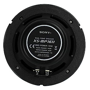 Sony XS-MP1611 6.5 Inch 280 Watt 4 Ohm Dual Cone Weatherproof Marine Audio Stereo Speakers with Polypropylene Woofer Cone, White, 2 Pairs