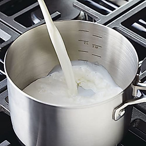 KitchenAid 3-Ply Base Brushed Stainless Steel Sauce Pan/Saucepan with Lid, 3 Quart