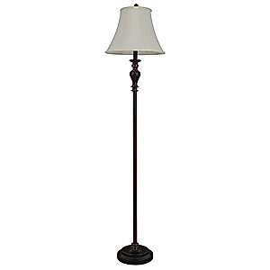 Decor Therapy PL1644 61.5" Walnut Ridge Brass Floor Lamp