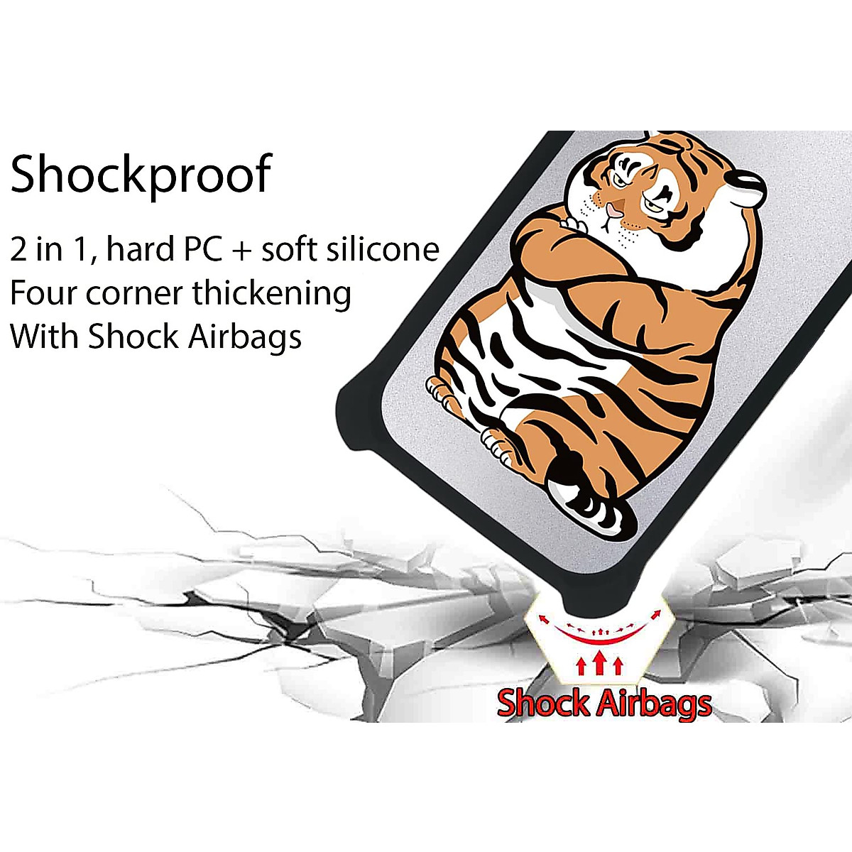 Case for Moto Thinkphone Case Compatible with Motorola Thinkphone Phone Case Cover [with Tempered Glass Screen Protector][Hard PC + Soft Silicone][Ring Support] [Silver Reflect Light] DYH-PH