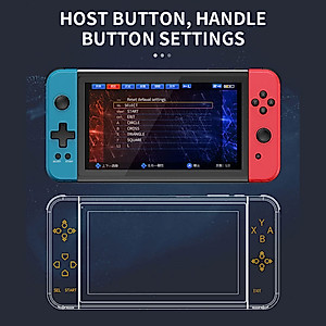 Topoo X70 Handheld Arcade Game Console 7 Inch with 5700 Games, 64G Retro Portable Game Console Red Blue