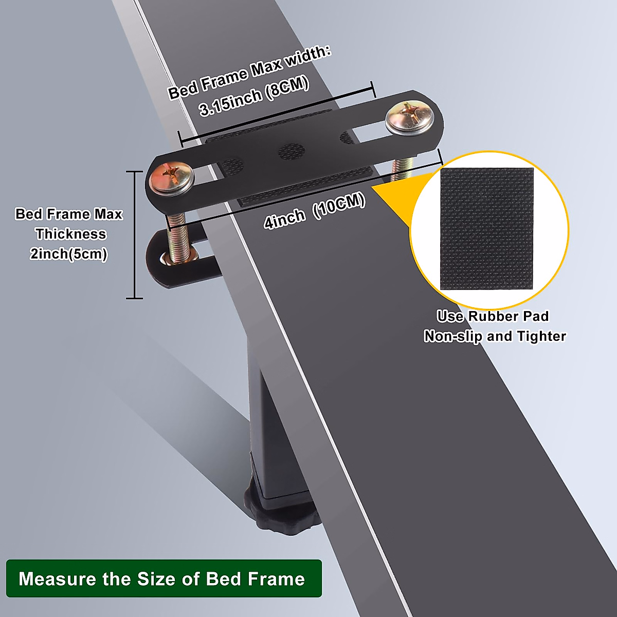 HEYLEAYAR Adjustable Height Bed Frame Support Legs,7.3"-10" Heavy Duty Center Slats Support Leg,Adjustable Height Support Leg for Bed Frame Replacement Parts (2 Pack)