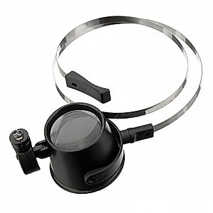 Water & Wood Led 15X Magnifier Eye Loupe w/Head Band Jewelers Magnifying Glass Watchmakers