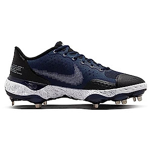 Nike Men's Alpha Huarache Elite 3 Low Baseball Cleat (7.5, College Navy/White/Photo Blue/Black)