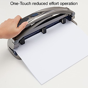 Staples 678950 20268/14824 One-Touch Adjustable 3-Hole Punch 40 Sheet Capacity