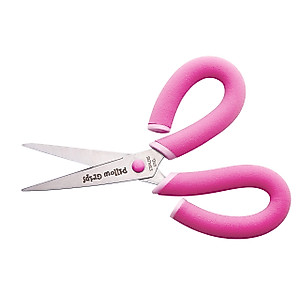 It's Academic Pillow Grip Scissors with Comfortable Handles, Blunt Tip, 8-inch Length, Perfect For Classroom Use, Pink