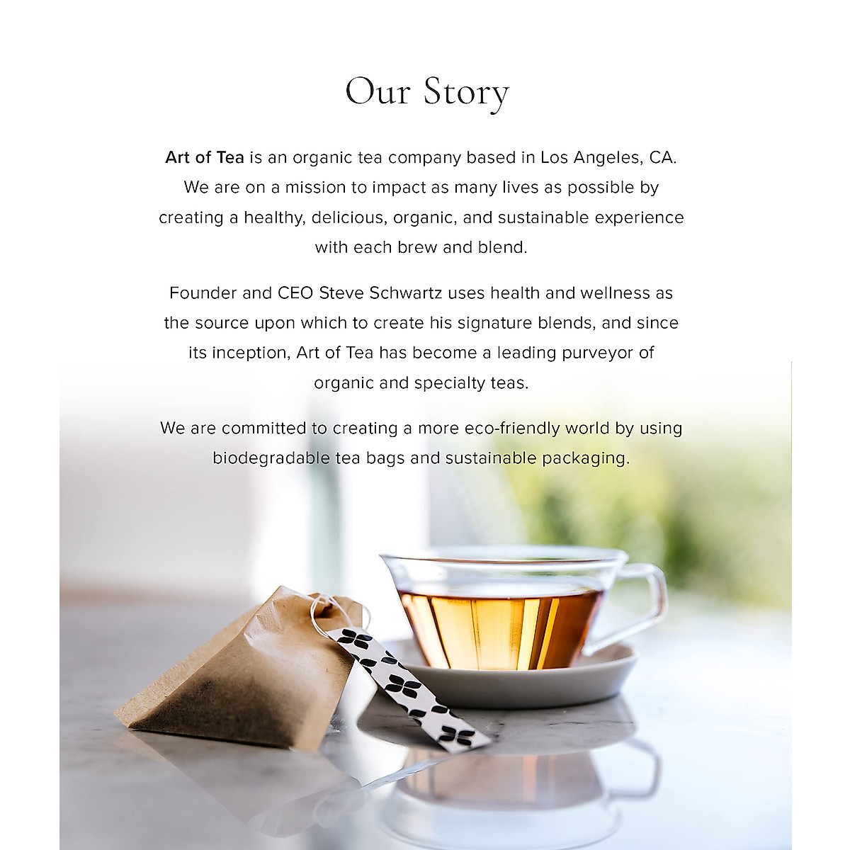 Art of Tea | Filter Bags 4" by 3.5"| Single Use | 100 Count | Works With Coffee or Tea