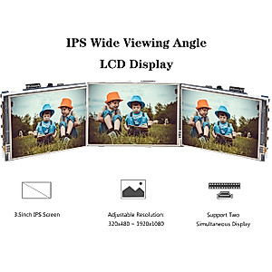 Eboxer 3.5 Inches 1080P IPS Display for Raspberry Pi, Touch Screen LCD Display with Black Acrylic Case, HDMI Monitor for Raspberry Pi, PC Computer DIY Set, Tablet Replacement Part