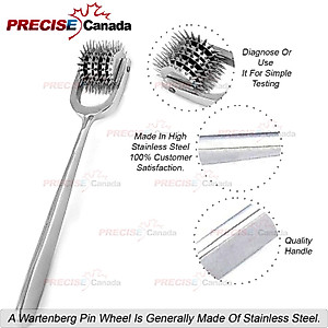 Set of 4 PCS Diagnostic NEUROLOGICAL WARTENBERG Sensory Pinwheel PIN Wheel 1, 3, 5, 7 Head (PC Brand)