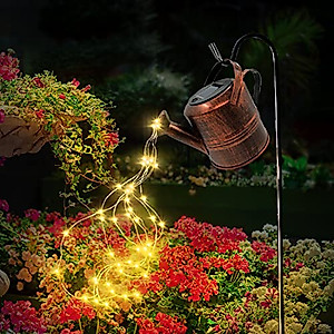 HDOOMN Solar Fairy Watering Can Lights - LED Garden Shower Art Light Decoration Waterproof Strip Lights for Outdoors Lamp Outdoor Star String Lights for Home Pathway Patio Yard Festoon Flash
