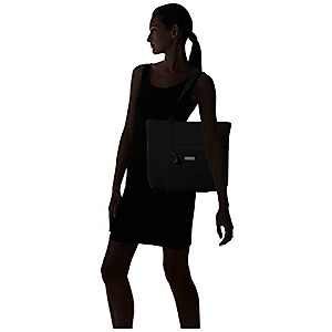 Vera Bradley Women's Microfiber Vera Tote Bag, True Black, One Size