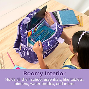 Bentgo Kids Backpack - Lightweight 14” Backpack in Fun Prints for School, Travel, & Daycare, Ideal for Ages 4+, Roomy Interior, Durable & Water-Resistant Fabric, & Loop for Lunch Bag (Unicorn)