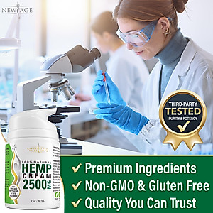 Hemp Cream by New Age - Help Relieve Discomfort in Knees, Joints, and Lower Back - Natural Hemp Extract Cream - Made in USA (Hemp Cream 2oz (Pack of 1)