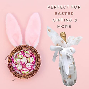 Lain & Lou Easter Tissue Paper for Packaging (25 Pack) Sunshine Boho Tissue Paper - Bulk Pastel Tissue Paper for Packaging Small Business - Boho Wrapping Paper - Orange Tissue Paper for Gift Bags