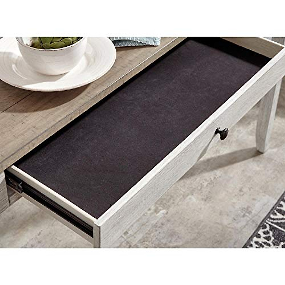 Signature Design by Ashley Skempton 4 Piece Counter Height Dining Set, Includes Table and 3 Barstools, Whitewash