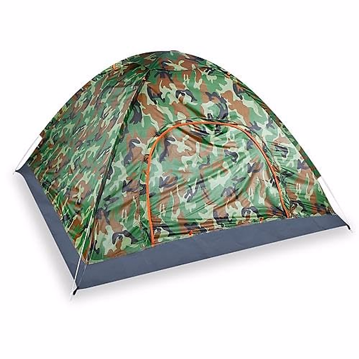 4 Persons Camping Waterproof Camouflage Tent Pop Up Tent Instant Setup Tent w/2 Mosquito Net Doors Carrying Bag Folding 4 Seasons for Hiking Climbing Adventure F