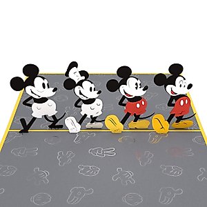 Lovepop Disney's Mickey Through the Years Pop Up Card, Disney Card, Birthday Card, Mickey Mouse Card, Greeting Card, 3D Card, Birthday Card for Kids
