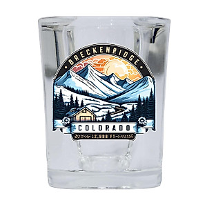 R and R Imports Breckenridge Colorado Souvenir 2.5 Ounce Shot Glass Square