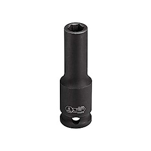 Jetech 3/8-Inch Drive 8mm Deep Impact Socket with 6-Point Design, Heat-Treated Chrome Molybdenum Alloy Steel, Metric