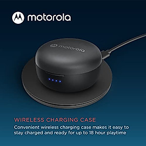 Motorola Moto Buds 270 ANC - True Wireless Bluetooth Earbuds with Microphone and Active Noise Cancellation - IPX5 Water Resistant, Touch Control, Comfort Fit - Includes Micro Charging Case - Black