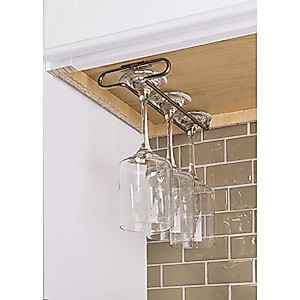 Hardware Resources STEM1-SN-R Stem Glass Holder, Satin Nickel