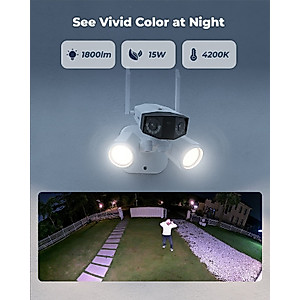 REOLINK Floodlight Camera with 256GB microSD Card Bundle, Duo Floodlight WiFi, 8MP Dual-Lens Camera for Outdoor Security, 5GHz/2.4GHz WiFi, Human/Vehicle/Pet Detection, Local Storage