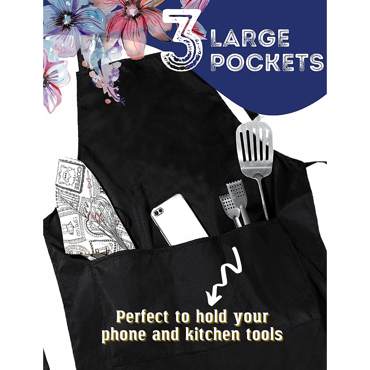 InnoBeta Retirement Gifts for Women/Men, Retirement Apron with Pockets and Adjustable Neck Strap, Retired Gifts - Officially Retired