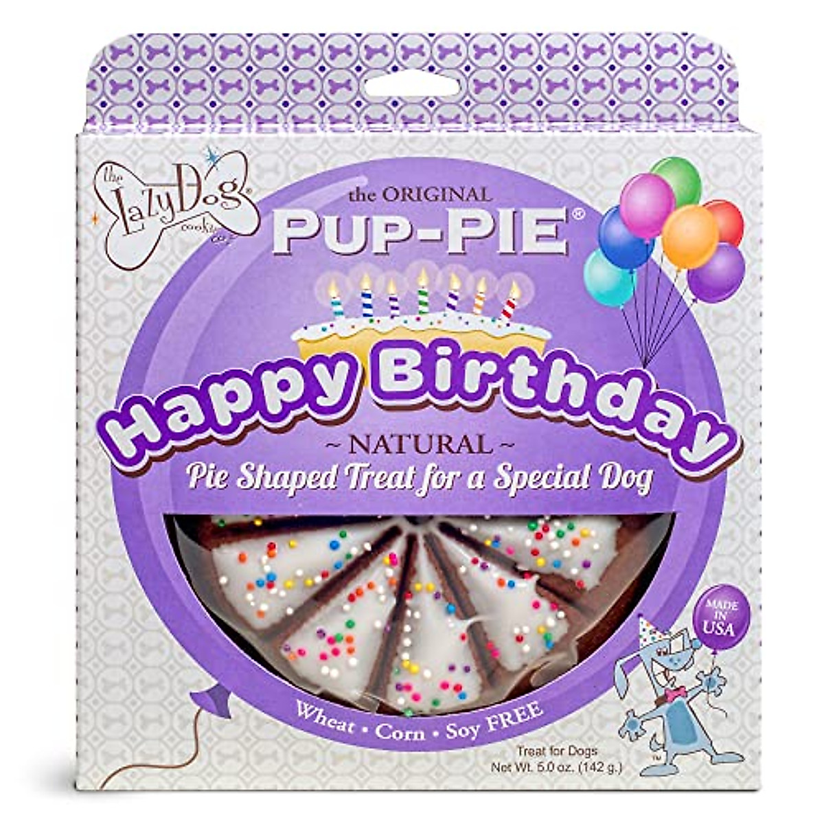 The Lazy Dog Pup-Pie - Original Pup-Pie - Happy Birthday Dog Treat for a Special Dog, 5 oz. The Perfect Treat for Their Special Day!