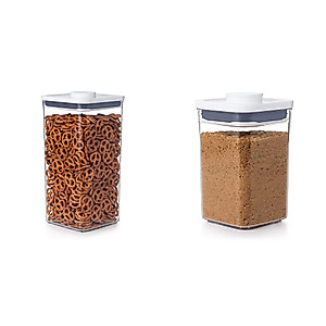 OXO Good Grips POP Container - Airtight Food Storage & Good Grips POP Container - Airtight Food Storage - 1.1 Qt for Brown Sugar and More,Transparent