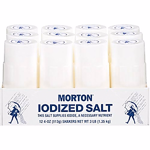 Morton Iodized Salt Shakers, 4 Ounce (Pack of 24)