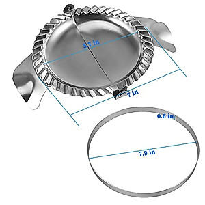 PAMISO Extra Large Empanada Maker, 7 inch Empanada Seal with Dough Cutter Circle, Stainless Steel Empanada Maker Press, Pastry Tools, Pocket Pie