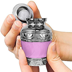 Trupoint Memorials Cremation Urns for Human Ashes - Decorative Urns, Urns for Human Ashes Female & Male, Urns for Ashes Adult Female, Funeral Urns - Light Pink, 1 Small Keepsake
