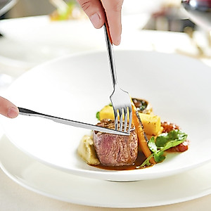 Silverware Set 20-Piece Stainless Steel Flatware Cutlery Set Service for 4, Tableware Utensils Set Includes Knife/Spoon/Fork for Kitchen Home Restaurant Gift, Mirror Polished, Dishwasher Safe Silver