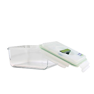 Rectangular Handy Tempered Glass Food Container 2700ml - Glasslock Airtight Anti Spill RP603