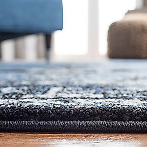 SAFAVIEH Vintage Hamadan Collection 8' x 10' Blue/Grey VTH217M Oriental Traditional Persian Non-Shedding Living Room Bedroom Dining Home Office Area Rug