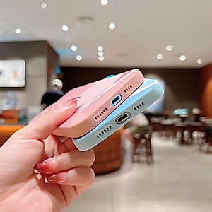 YKCZL Compatible with iPhone 12 Pro Case 6.1 Inch, Cute Painted Art Full Camera Lens Protective Slim Soft Shockproof Phone Case for Women Girl-Pink