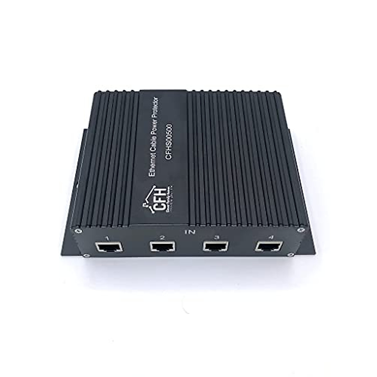 Ethernet 4-Port Gigabit (Non-POE) Surge Protector Kit with 4 CAT 6a Jumper Cables and Ground Wire