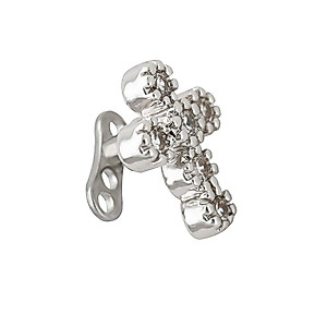 Excepro 1PCS 2mm Dermal Anchor Tops And Base G23 Titanium Cross Shape Men And Women Microdermals Piercing Body Jewelry
