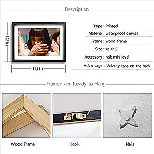 Antonia Bellamy Movie Pulp Fiction Wall Art The Toilet Poster Funny Bathroom Art Frame 12"X16"