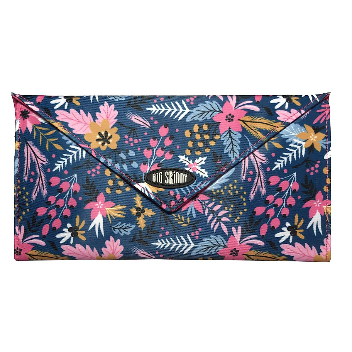 Big Skinny Slimvelope TriFold Clutch Wallet, Holds Up to 40 Plastic Cards, non-slip interior