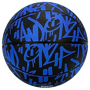 AND1 Street Ink Rubber Basketball: Official Regulation Size 7 (29.5 inches) Rubber Basketball - Deep Channel Construction Streetball, Made for Indoor Outdoor